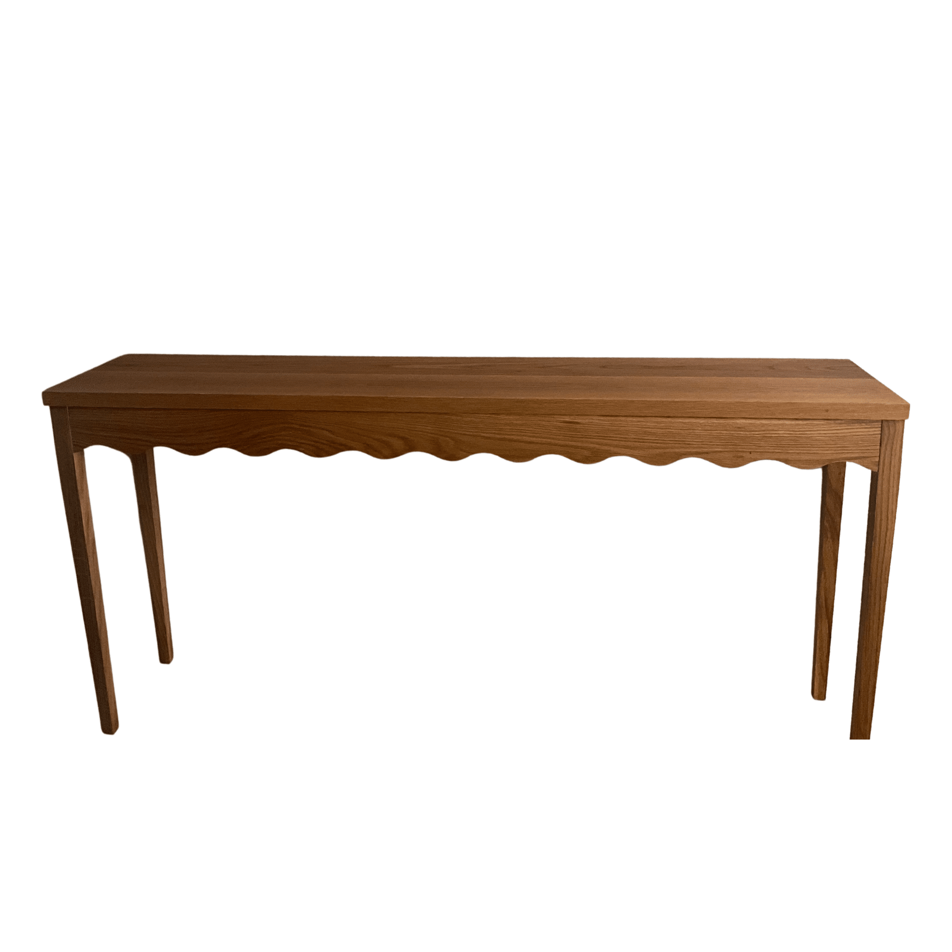 Scalloped Oak Hallway Table: FSC Certified and Eco-Friendly - Porridge ...